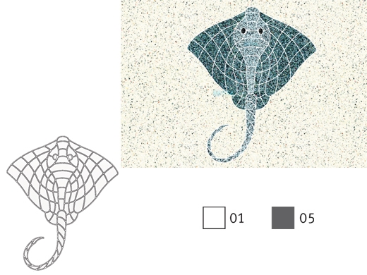 AquaStar Swim Designs Stingray Stencil Only | White | F1013-05 | Pool ...