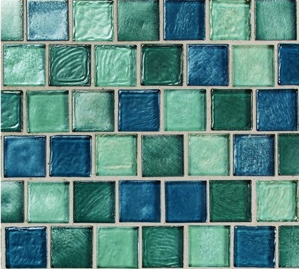 National Pool Tile Aquascapes 1x1 Glass Tile | Aquamarine | OCN-AQUAMARINE