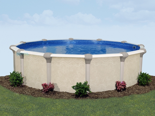 Oxford 30' Round Above Ground Pool | Basic Package 52" Wall | 163406 ...