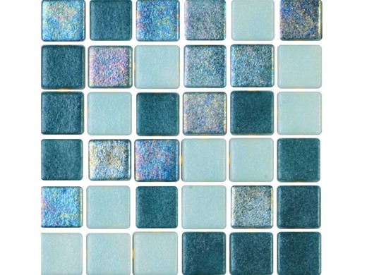 National Pool Tile Tribeca 1x1 Glass Tile | Dark Marine Non Skid | TRI ...