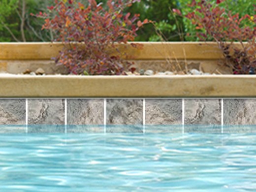 National Pool Tile Ridgeline 6x6 Series | Silver | RLN-SILVER