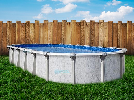 Tahoe 8' x 12' Oval Above Ground Pool | Basic Package 54" Wall | 182224 ...