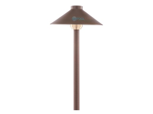 Sollos Traditional Hat LED Path Light Fixture | 7.5" Hat 15" Stem ...