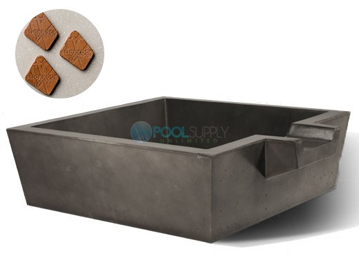 Slick Rock Concrete 30" Box Spill Water Bowl | Copper | Copper Spillway ...
