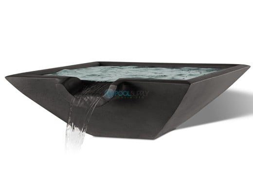 Slick Rock Concrete 30" Square Camber Water Bowl | Onyx | No Liner ...