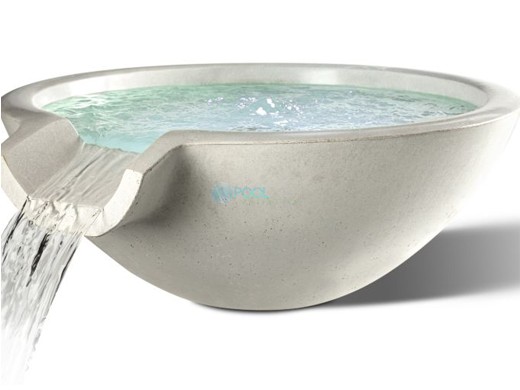 Slick Rock Concrete 30" Round Camber Water Bowl | Great White | No ...