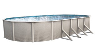 Richland 15'x26' Oval Steel Above Ground Pool with Standard Package ...