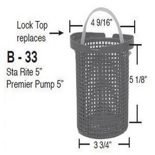 Aladdin Basket for Sta Rite 5" Premier Pump 5" #475-P3-SF | B-33 | Pool ...