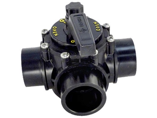 Praher Plastics 1.5" Gray PVC Diverter Valve with Black Lid | DV3-1500G ...