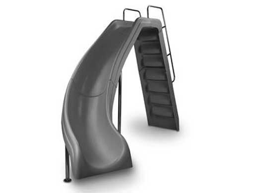 Inter-Fab Wild Ride Pool Slide | Left Curve | Gray | WRS-CLG-SS | Pool ...