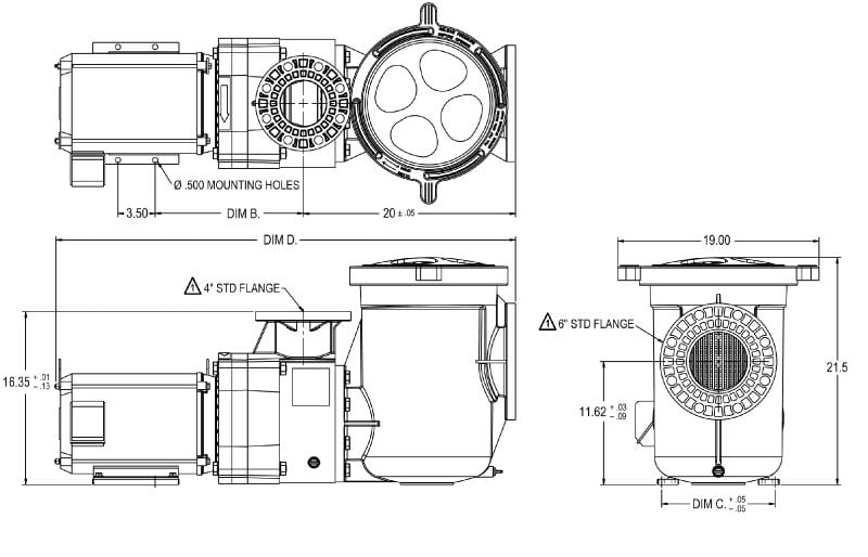 Pentair EQK750 Series 7.5HP Nema Premium Efficiency 3-Phase Pool Pump ...