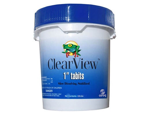 ClearView 1" Tablets Slow Dissolving Chlorine Tabs | 10 LB | CVTS010 ...