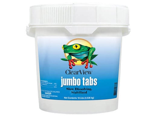 ClearView 3" Jumbo Unwrapped Chlorine Tabs | 10 LB | CVTL010U | Pool ...