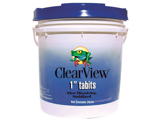ClearView 1" Tablets Slow Dissolving Chlorine Tabs | 25 LB | CVTS025 ...