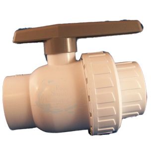 Super-Pro Ball Valves w/ Union Slip x Slip Single Union 1-1/2" | White ...