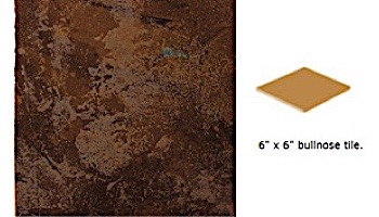 National Pool Tile Coral 6x6 Single Bullnose Pool Tile | Brow | CRL ...