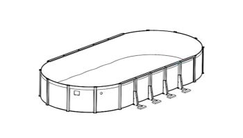 Tahoe 8' x 12' Oval Above Ground Pool | Basic Package 54" Wall | 182224 ...