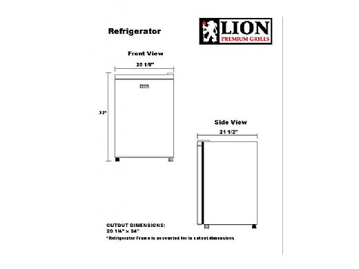 Lion Premium Grills Stainless Steel Refrigerator | L1001 | Pool Supply ...