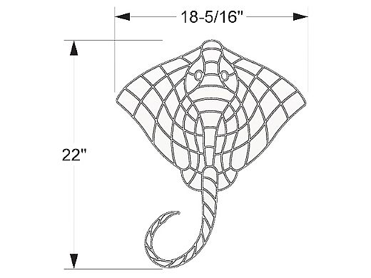 AquaStar Swim Designs Stingray Stencil Only | White | F1013-05 | Pool ...