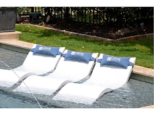 Ledge Lounger In-Pool Chaise - Red | Pool Supply Unlimited