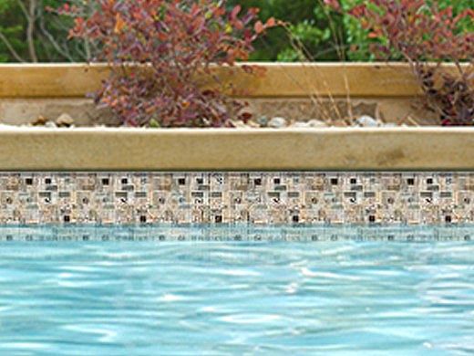 National Pool Tile Fusion Mosaic Quartz with Glass Tile | Pinwheel | FS ...