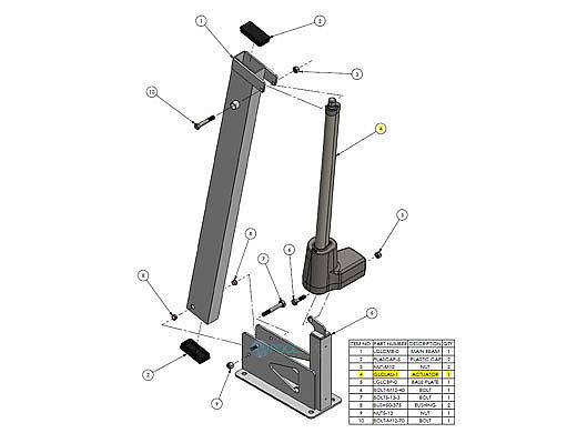 Global Lift Corp Legend Series Lift Actuator | GLCLAU-1 | Pool Supply ...