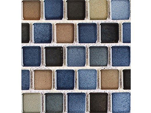 National Pool Tile Mix 1x1 Series | Blue Brown Blend | MIX-BLUE BAY ...
