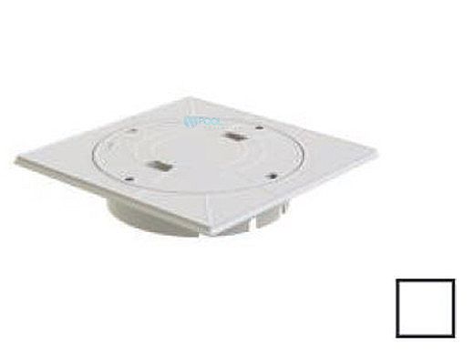 AquaStar Square Skimmer Frame with Round Snap-in Lid and Collar | White ...
