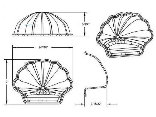AquaStar Shell Wall Step | Set of Three | Black | SS102 | Pool Supply ...