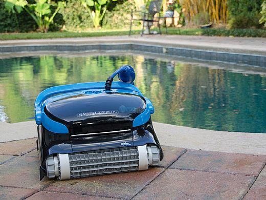 Maytronics Dolphin Nautilus CC Plus Robotic Pool Cleaner with Caddy ...