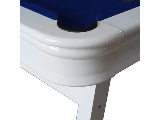 Hathaway Alpine 8-Ft. Outdoor Pool Table | White with Blue Felt ...