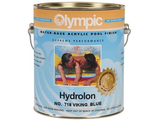 Olympic Hydrolon Acrylic Pool Paint | 1-Gallon | Viking Blue | 718 G ...