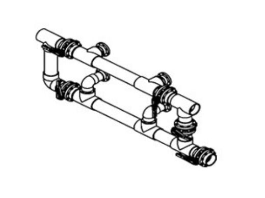 Waterco Manual 5-Valve 6" Commercial Manifold for Dual Side-by-Side ...