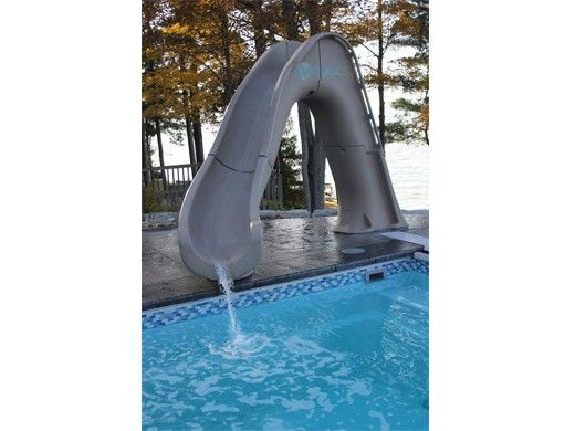 Global Pool Products Tidal Wave Slide | Left Turn | Gray | GPPSTW-GREY ...