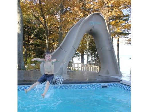 Global Pool Products Tidal Wave Slide | Left Turn | Gray | GPPSTW-GREY ...