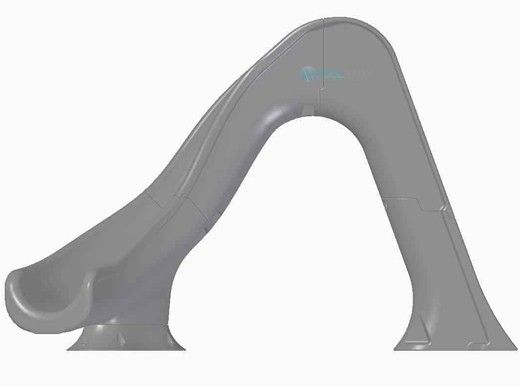 Global Pool Products Tidal Wave Slide with LED Light | Left Turn ...