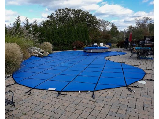 Merlin 10-Year Solid Safety Cover with Drain Panel | Rectangle 12' x 20 ...