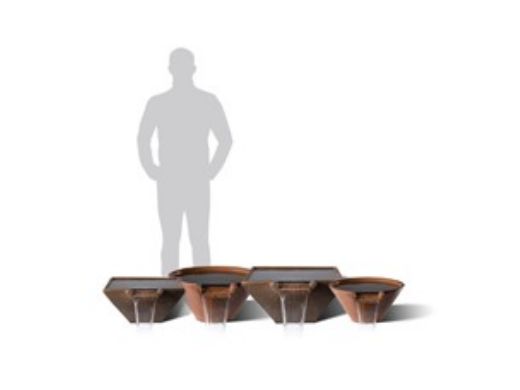 Slick Rock Concrete 29" Conical Cascade Water Bowl | Denim | No Liner ...