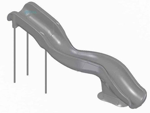 Global Pool Products Landscape Slide Swimming Pool Slide | Left Turn ...