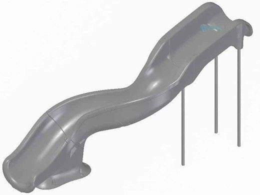 Global Pool Products Landscape Slide Swimming Pool Slide with LED Light ...