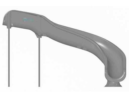 Global Pool Products Landscape Slide Swimming Pool Slide | Right Turn ...