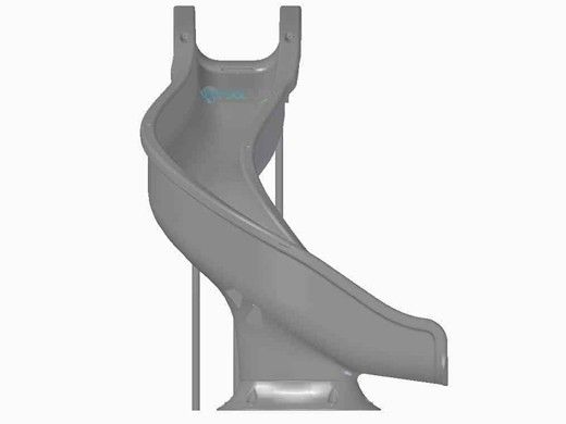 Global Pool Products Landscape Slide Swimming Pool Slide | Left Turn ...