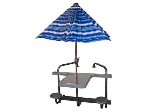 Global Pool Products 2-Seat Swim-Up High-Top Table with Matching ...