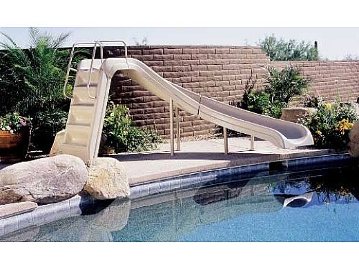 Inter-Fab White Water Pool Slide | Right Curve | Blue | WWS-CRB-SS ...