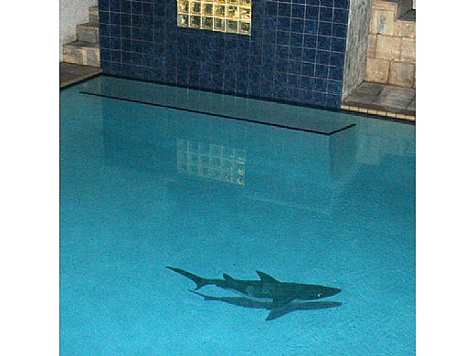 Artistry In Mosaics Shark with Shadow Mosaic | 24" x 61" | SSHGRARL ...