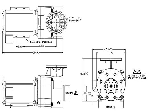 Pentair EQK500 Series 5HP Nema Premium Efficiency 3-Phase Pool Pump ...