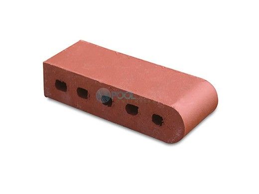 Pacific Clay Cored Bullnose Coping | 12" BKSR Sunset Red | 074500200 ...