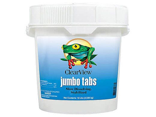 ClearView 3" Jumbo Unwrapped Chlorine Tabs | 10 LB | CVTL010U | Pool ...