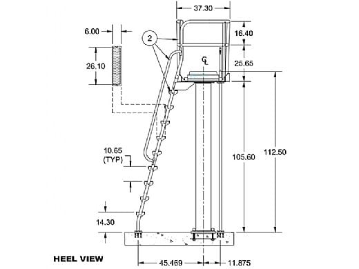 S.R. Smith Deluxe Tower 3 Meter, Left Mount | CAT-3M-203L | Pool Supply ...